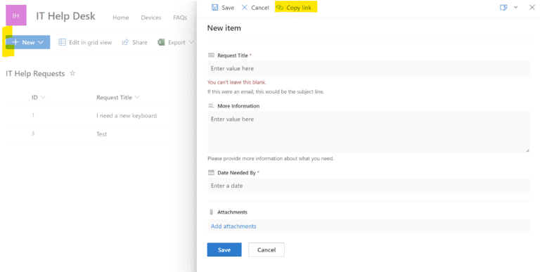 How to create a request management system in Microsoft 365 with SharePoint