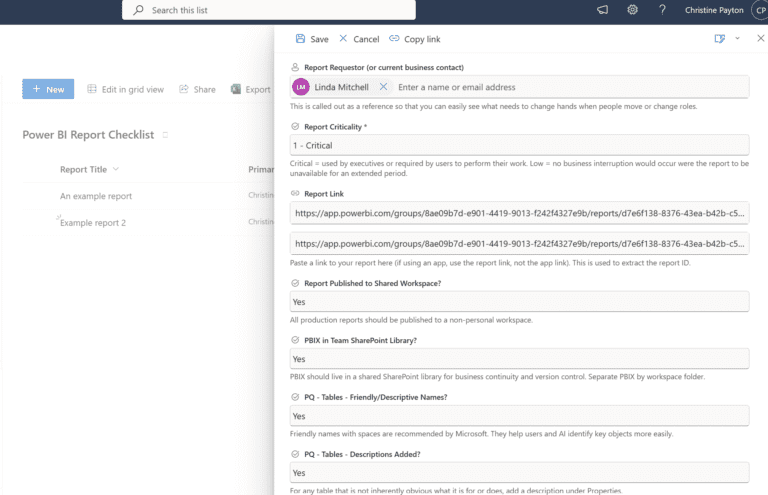 Create a Power BI Best Practice Checklist